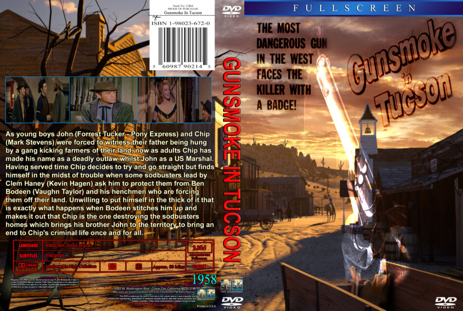 Gunsmoke In Tucson dvd cover (1958) R1 Custom
