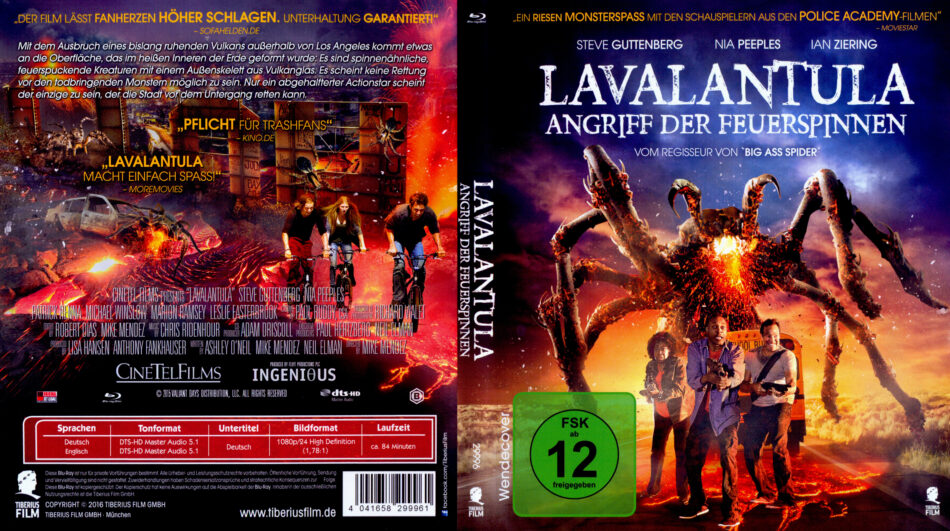 Lavalantula: Angriff der Feuerspinnen blu-ray cover (2015) German