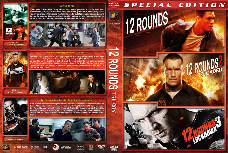12 Rounds Trilogy dvd cover R1 Custom