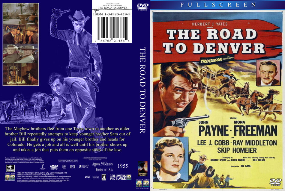The Road To Denver dvd cover (1955) R1 Custom