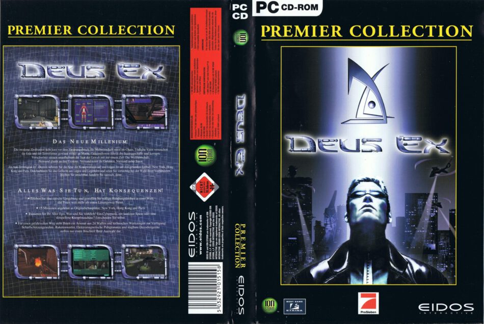 Deus Ex - Premier Collection dvd cover (2000) German PC