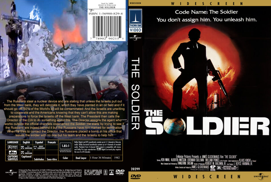 The Soldier dvd cover (1982) R1 Custom