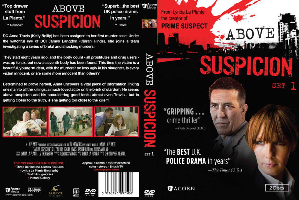 Above Suspicion - Set 1 dvd cover & labels (2009) R1 Custom