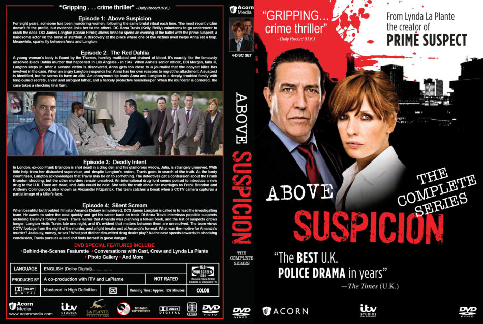 Above Suspicion - The Complete Set dvd covers & labels (2015) R1 Custom