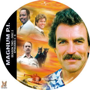 Magnum P.I. - Season 2 dvd cover & labels (1981) R1 Custom