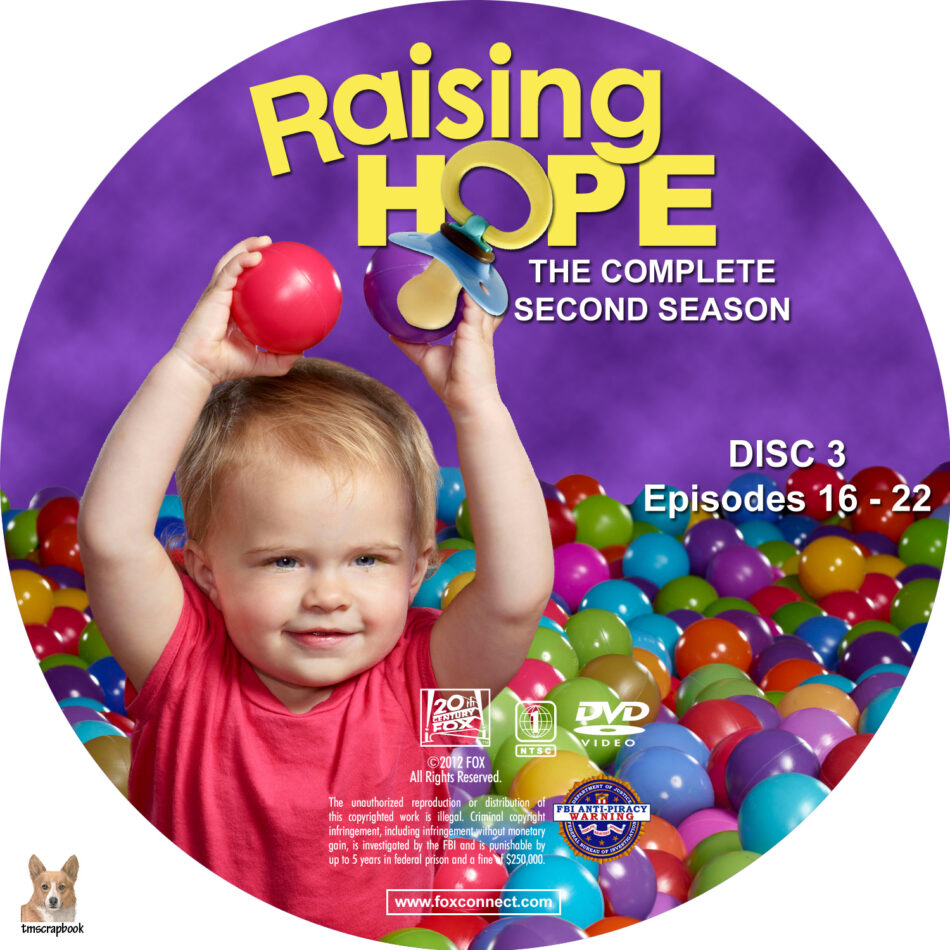 Raising Hope - Season 2 dvd cover & labels (2011) R1 Custom
