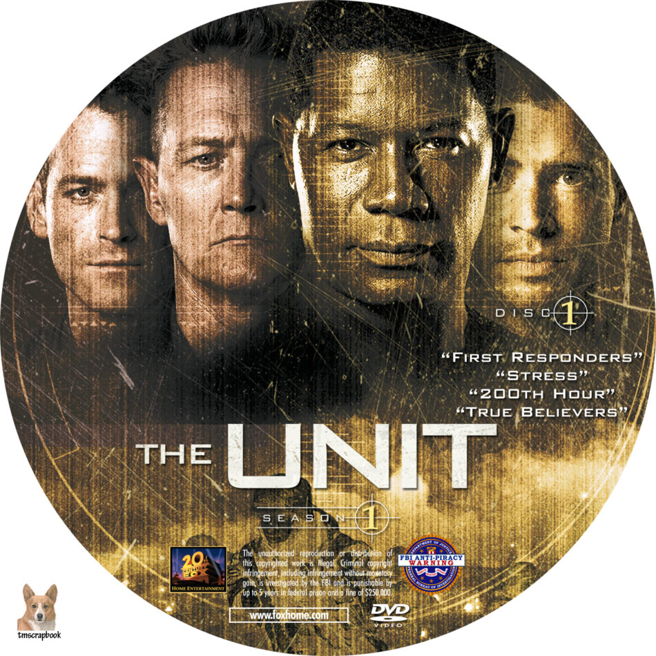 The Unit - Season 1 dvd cover & labels (2006) R1 Custom