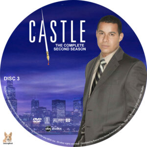 Castle - Season 2 dvd cover & labels (2009) R1 Custom