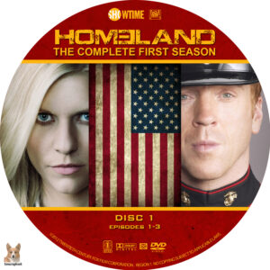 Homeland - Season 1 dvd cover & labels (2011) R1 Custom