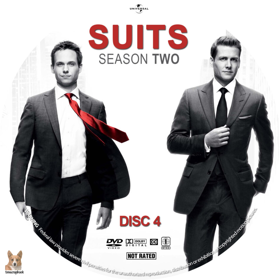 Suits - Season 2 dvd cover & labels (2012) R1 Custom