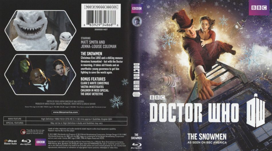 Doctor Who: The Snowmen blu-ray cover & label (2013) R1