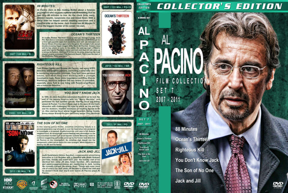 Al Pacino Collection - Set 7 dvd cover (2007-2011) R1 Custom