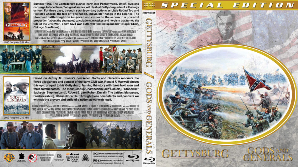 GETTYSBURG (1993) R1 DVD COVER & LABEL - DVDcover.Com