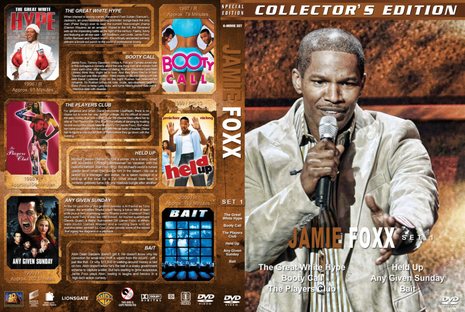 Jamie Foxx Collection - Set 1 dvd cover (1996-2000) R1 Custom