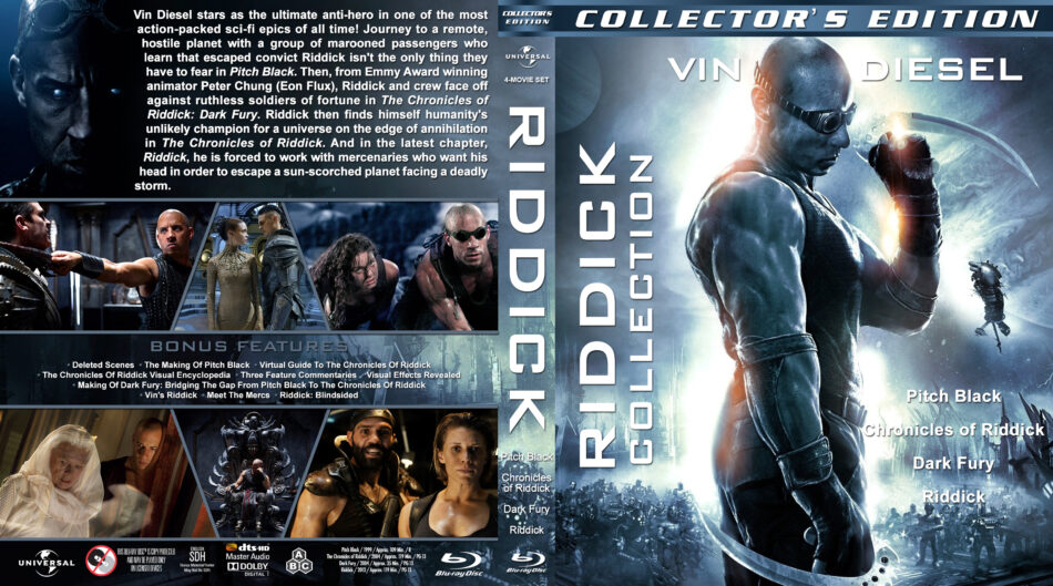 Riddick Collection blu-ray covers (2014) R1 Custom