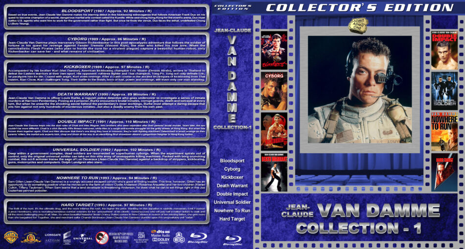 Jean Claude Van Damme - Collection 1 (1987-1993) R1 Blu-Ray