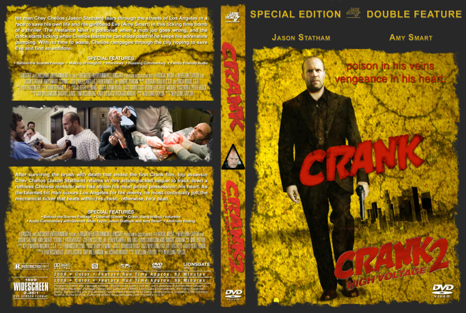 Crank Double Feature dvd covers (2006-2009) R1 Custom