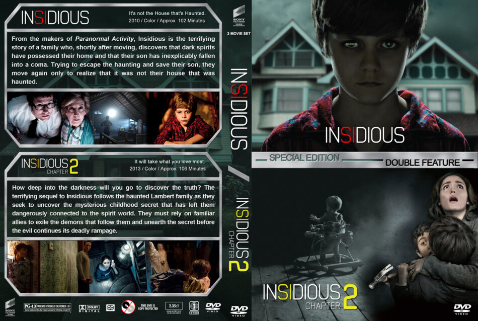 Insidious Double Feature dvd cover (2010-2013) R1 Custom