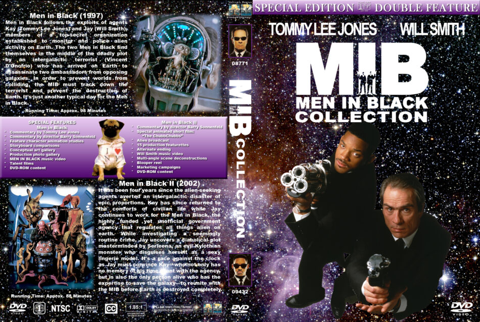 Men in Black Double Feature dvd cover (1997-2002) R1 Custom