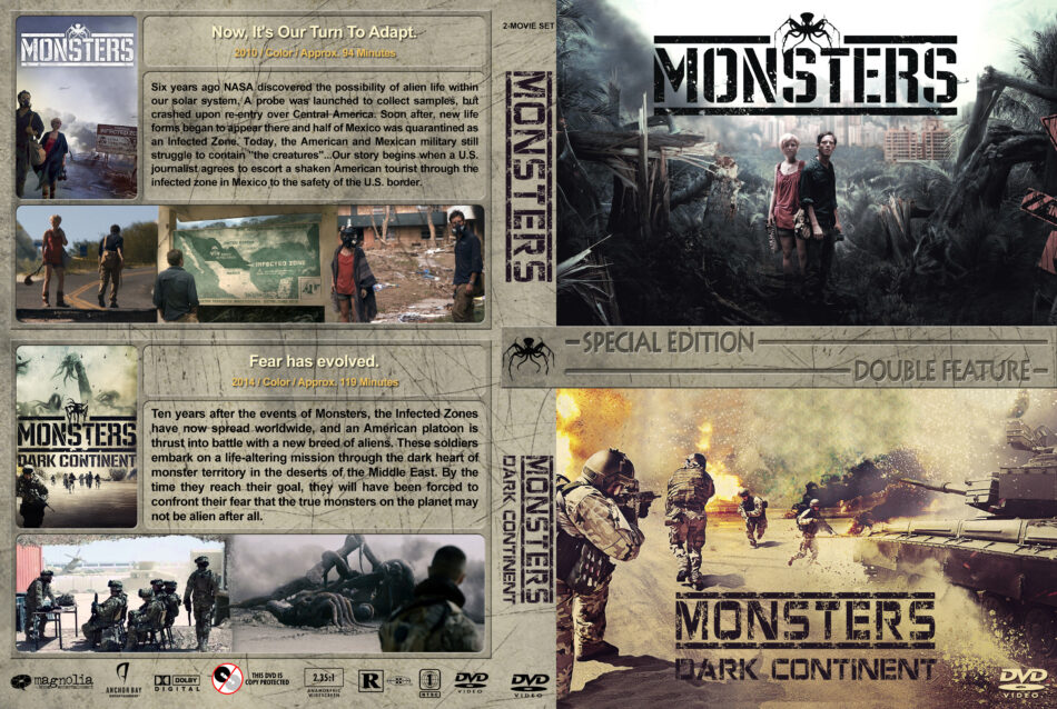 Monsters Double Feature dvd cover (2010-2014) R1 Custom