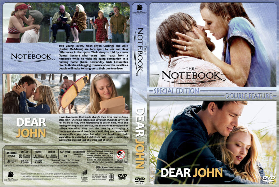 The Notebook / Dear John Double Feature (2004-2010) R1 Custom