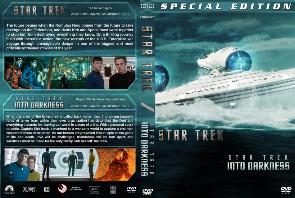 Star Trek Double Feature dvd covers (2009-2013) R1 Custom