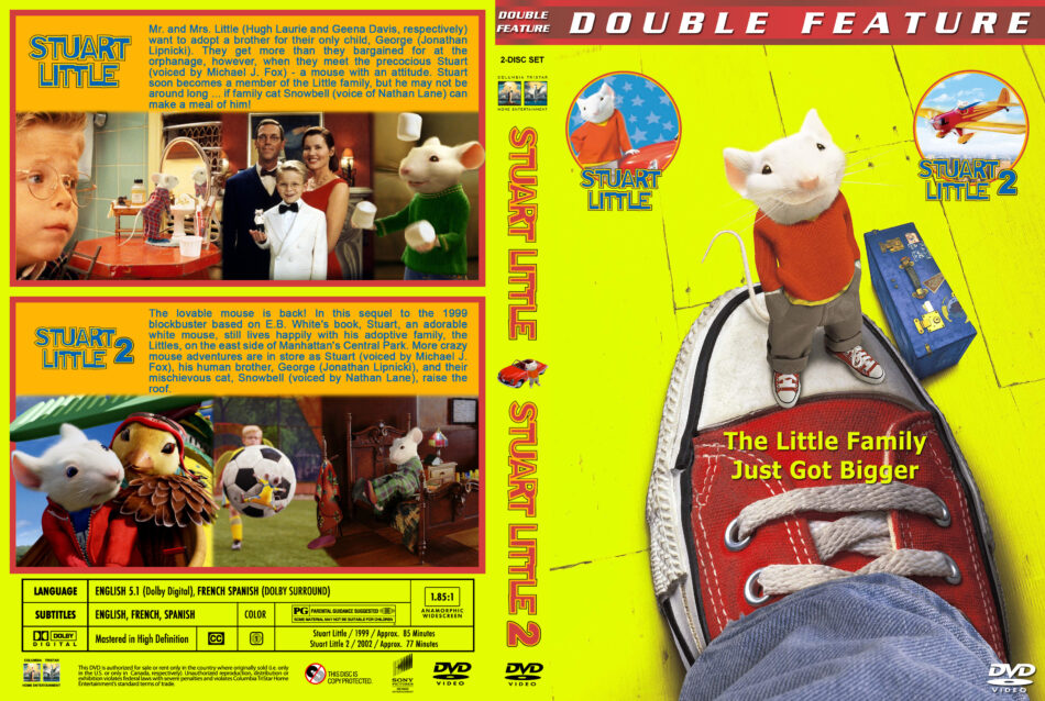 Stuart Little Double Feature dvd cover (1999-2002) R1 Custom