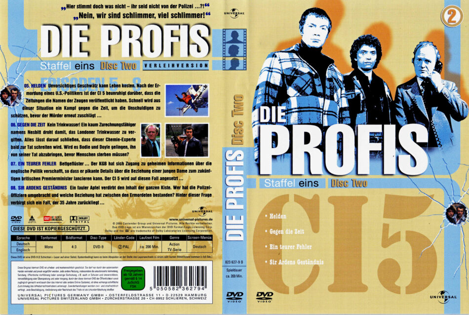 Die Profis - Staffel 1 Disc 2 dvd cover (1977) R2 German