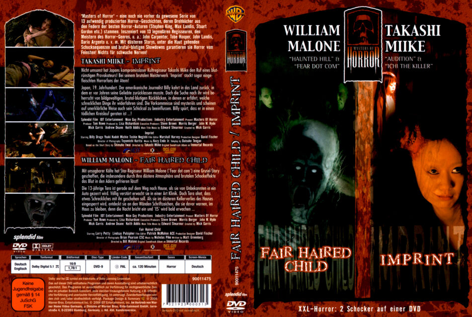 Masters of Horror - Fair Haired Child Imprint dvd cover (2007) R2 German