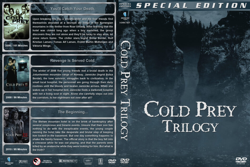 Cold Prey Trilogy dvd cover (2006-2010) R1 Custom