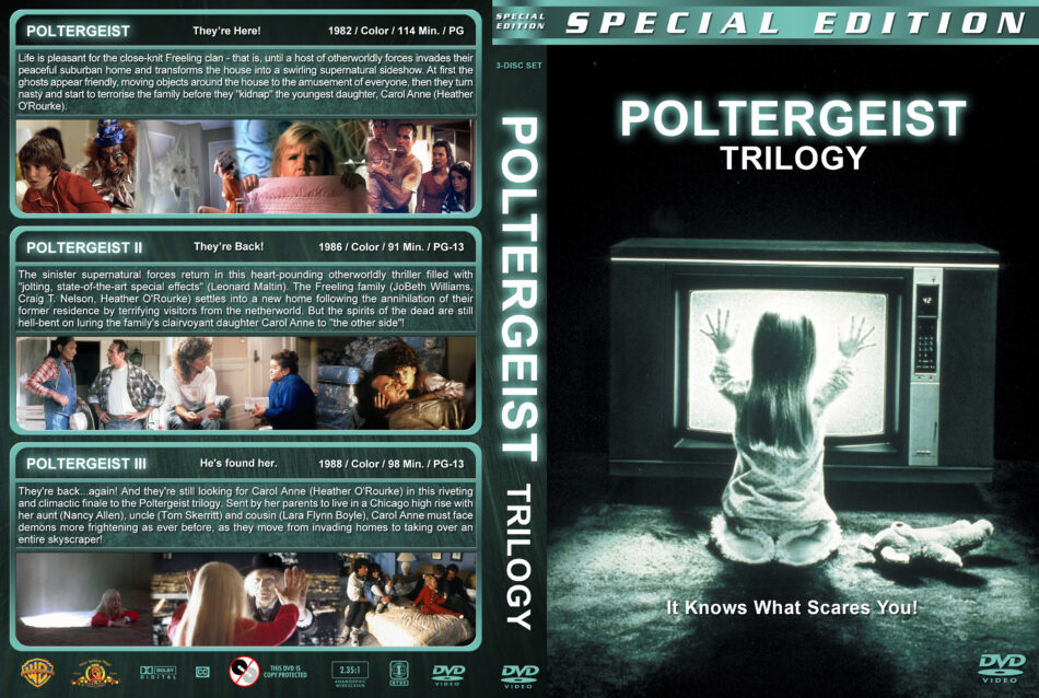 Poltergeist Trilogy dvd cover (1982-1988) R1 Custom