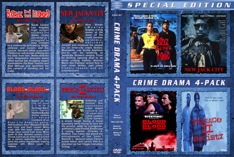 Crime Drama 4-Pack dvd cover (1991-1993) R1 Custom