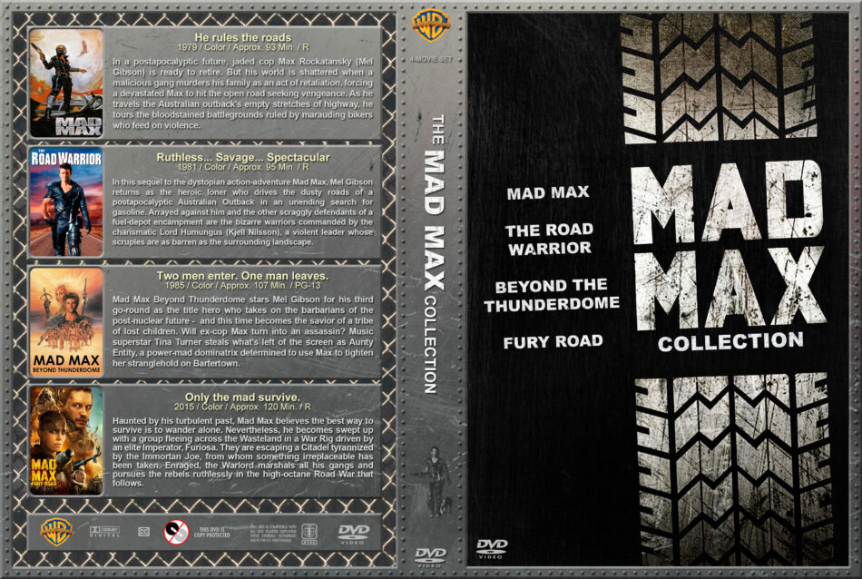 Mad Max Collection (4) dvd cover (1979-2015) R1 Custom