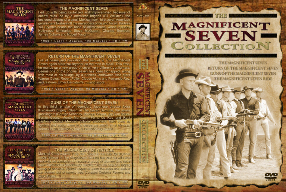The Magnificent Seven Collection dvd covers (1960-1972) R1 Custom