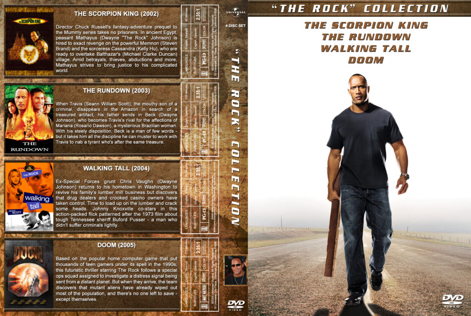"The Rock" Collection (4) dvd cover (2002-2005) R1 Custom