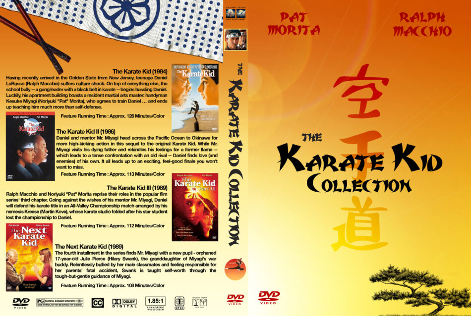 The Karate Kid Collection (4) dvd covers (1984-1989) R1 Custom