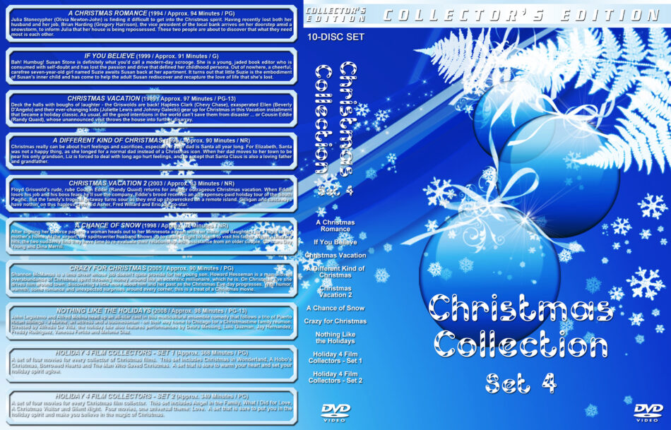 Christmas Collection - Set 4 dvd cover (1989-2005) R1 Custom
