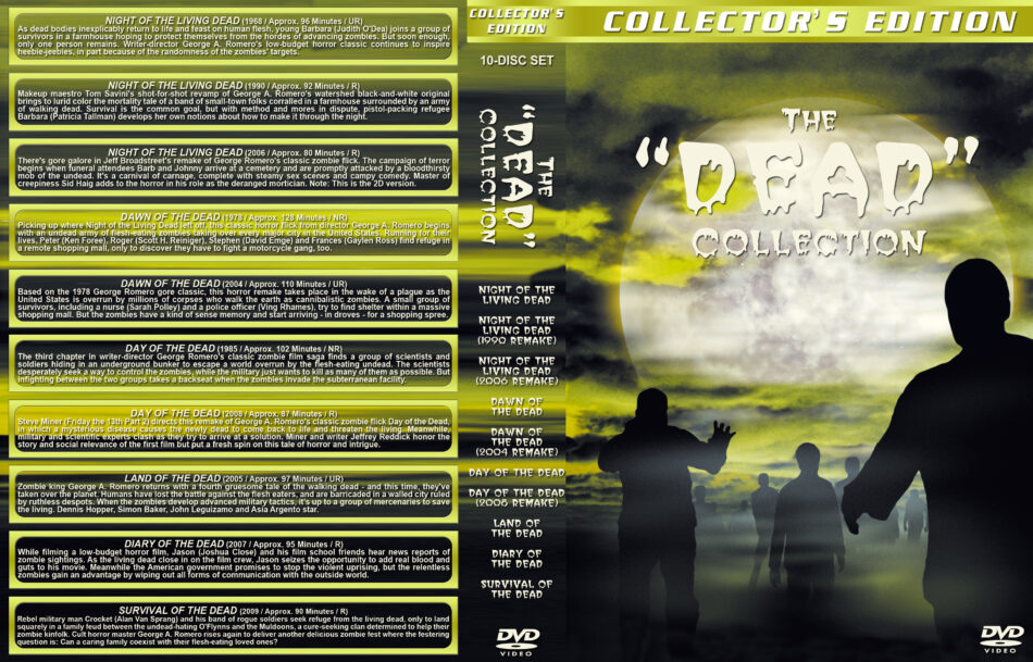 The "Dead" Collection (10) dvd cover (1968-2009) R1 Custom