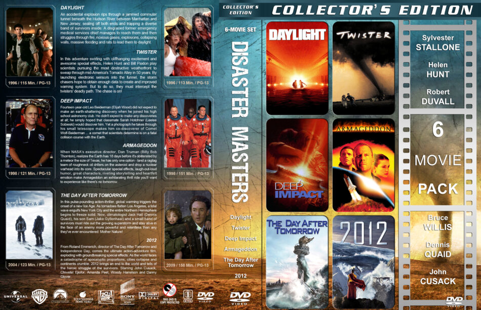 Disaster Masters (6) dvd covers (1996-2009) R1 Custom