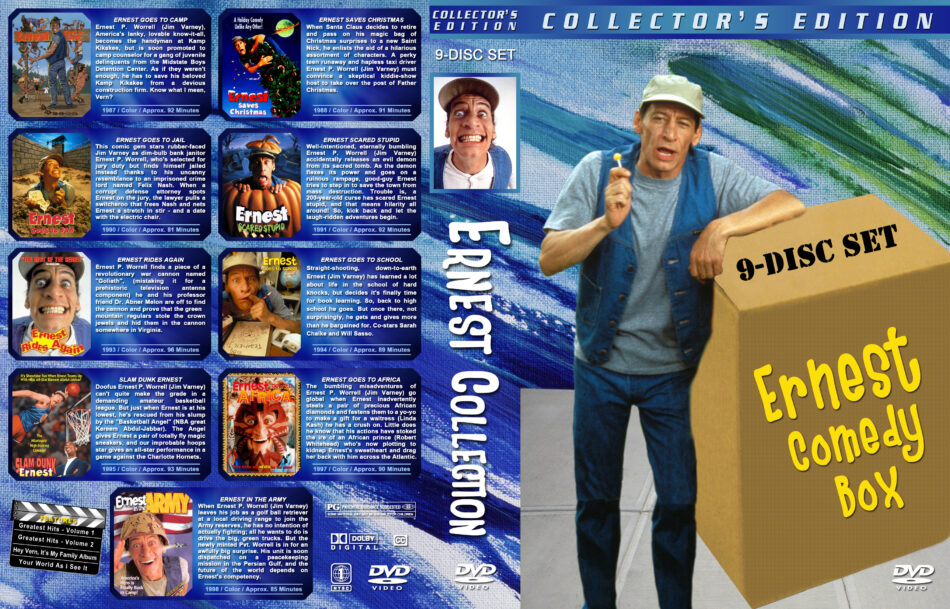 Ernest Comedy Box dvd cover (1987-1998) R1 Custom