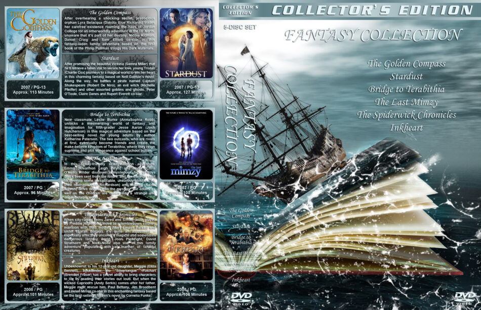 Fantasy Collection (6) dvd cover (2007-2008) R1 Custom