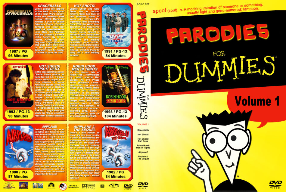 Parodies for Dummies - Set 1 dvd covers (1987-2000) R1 Custom