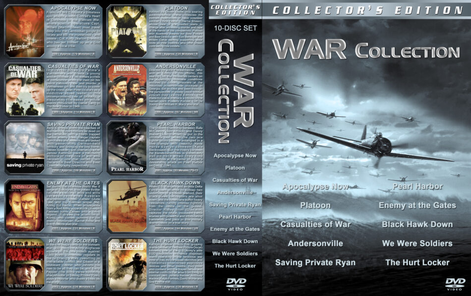 War Collection (10) dvd cover (1979-2008) R1 Custom