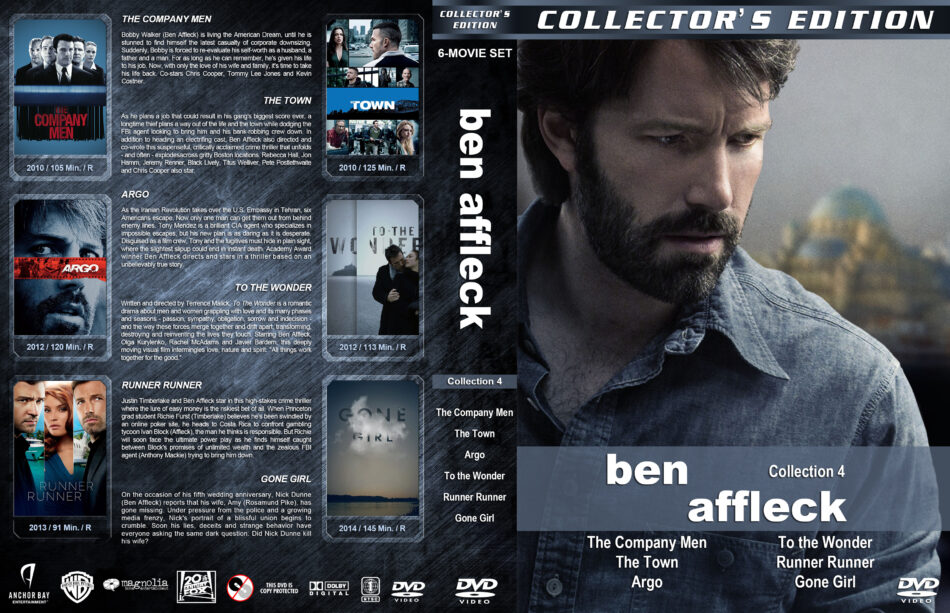Ben Affleck - Collection 4 dvd covers (2010-2014) R1 Custom