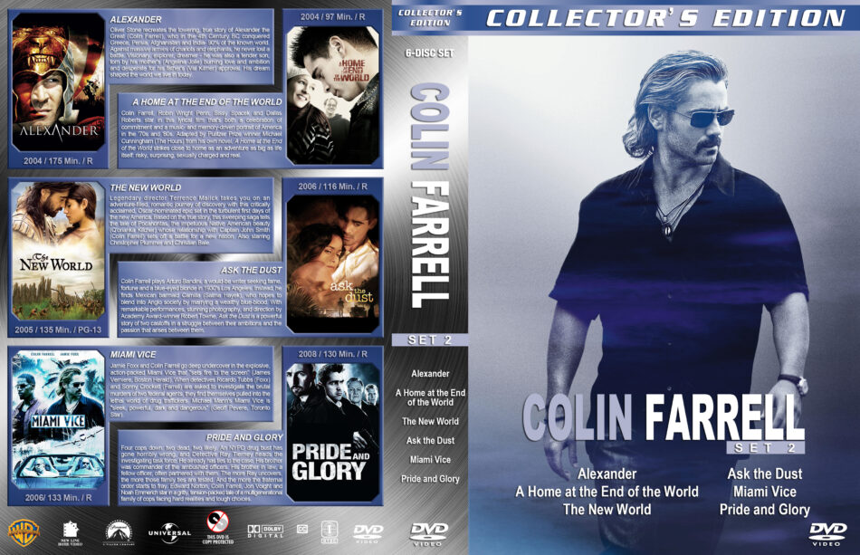 Colin Farrell Collection - Set 2 dvd covers (2004-2008) R1 Custom