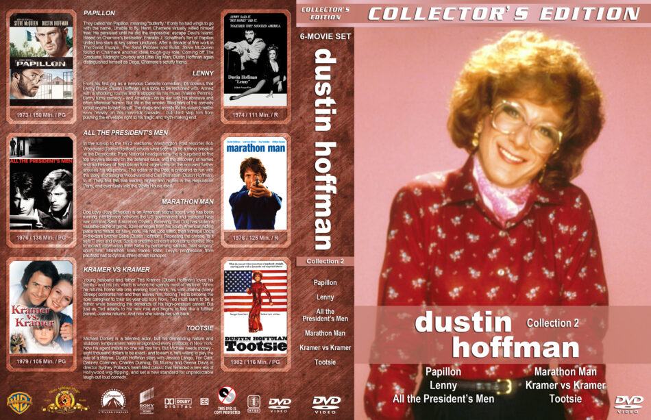 Dustin Hoffman - Collection 2 dvd covers (1973-1982) R1 Custom