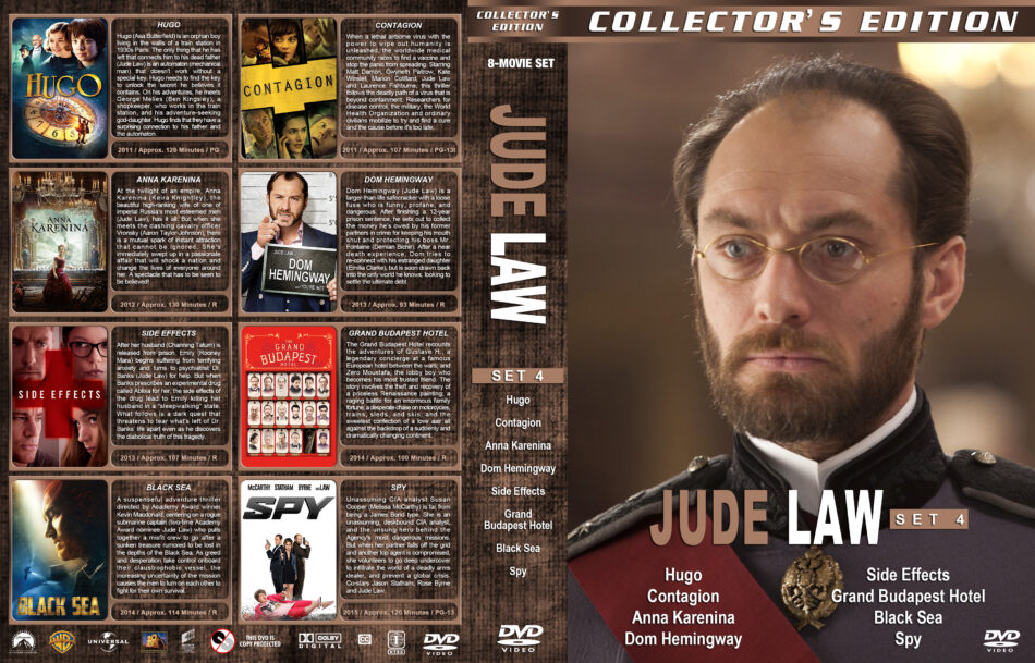 Jude Law Collection - Set 4 dvd cover (2011-2015) R1 Custom