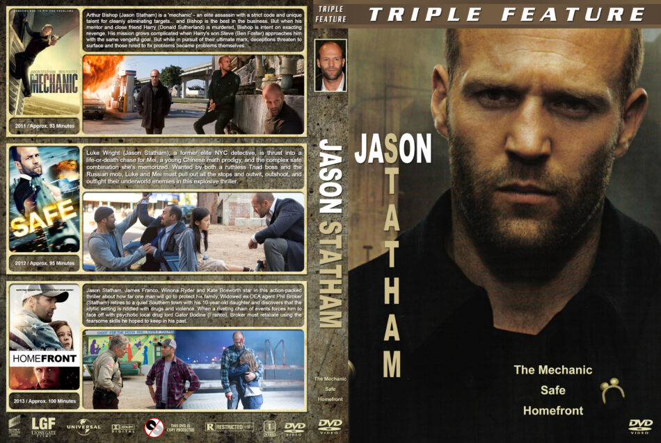Jason Statham Triple Feature dvd cover (2011-2013) R1 Custom