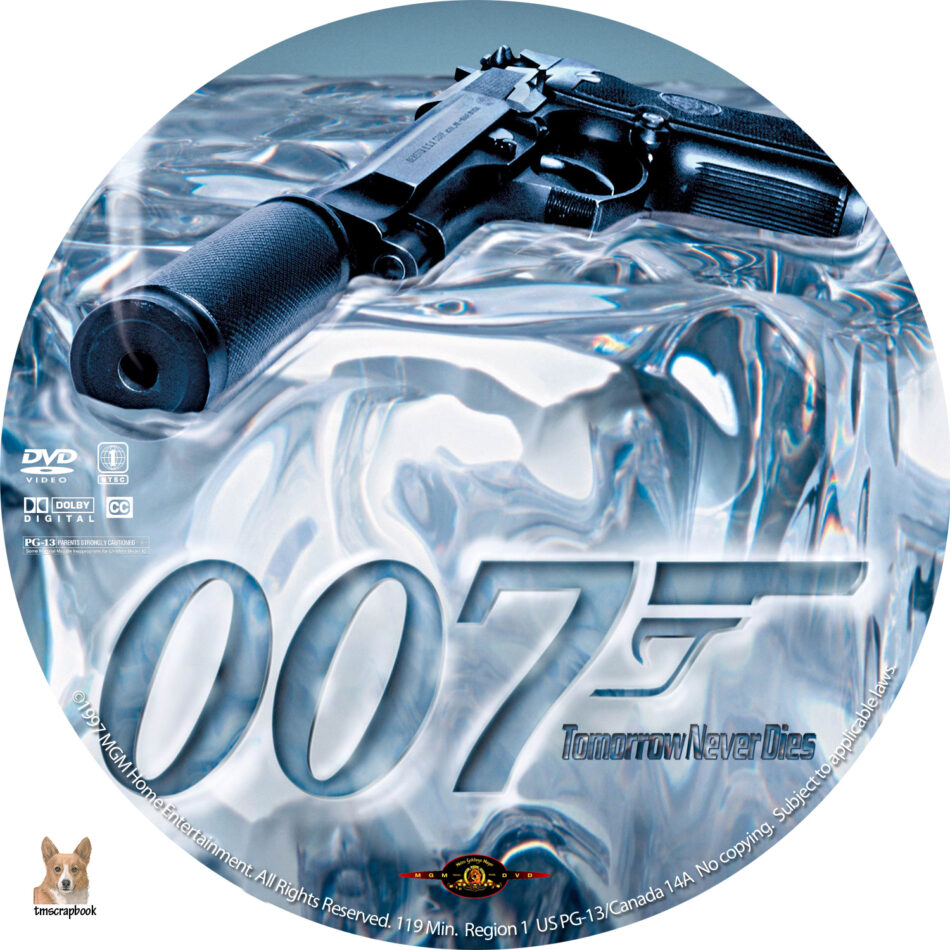 007 - Tomorrow Never Dies dvd labels (1997) R1 Custom
