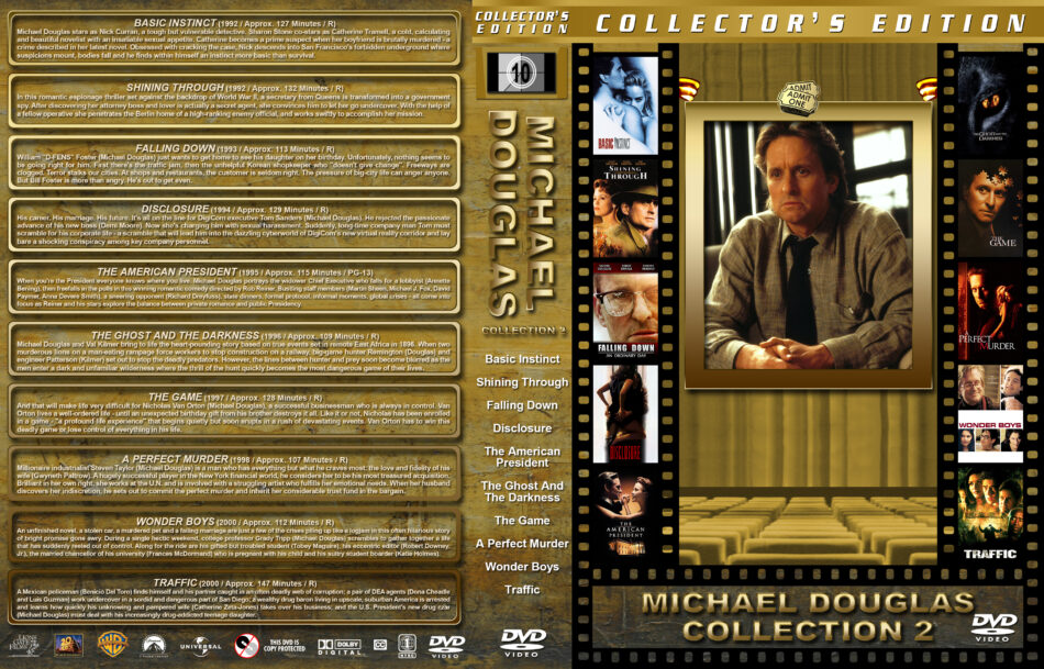 Michael Douglas - Collection 2 dvd cover (1992-2000) R1 Custom